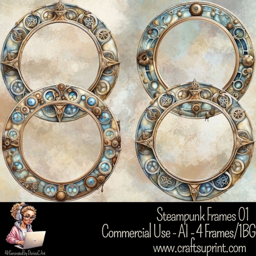 Steampunk Frames 01 - CUP1299045_87944 | Craftsuprint