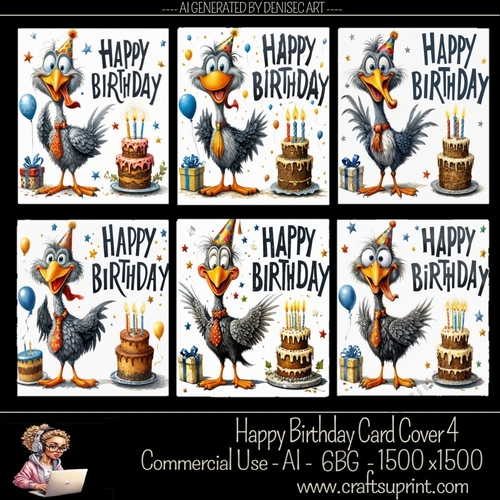 Happy Birthday Card Cover 4 - CUP1323642_87944 | Craftsuprint