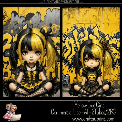 Yellow Emo Girls - CUP1323747_87944 | Craftsuprint