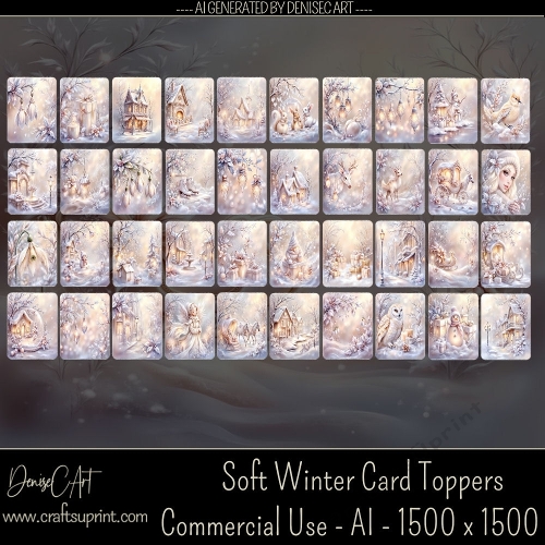Soft Winter Card Toppers - CUP1355005_87944 | Craftsuprint