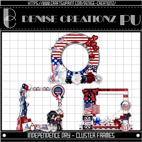 Independence Day Cluster Frames - CUP975141_87944 | Craftsuprint