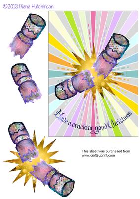 Pastel Cracker Card Front - CUP471122_13 | Craftsuprint