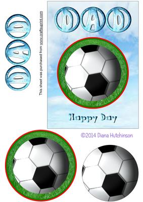Footie Card Front - CUP537660_13 | Craftsuprint