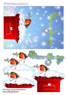 Robin on a Postbox - CUP578336_13 | Craftsuprint