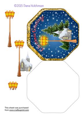 Octagonal Lamp Post - CUP632201_13 | Craftsuprint