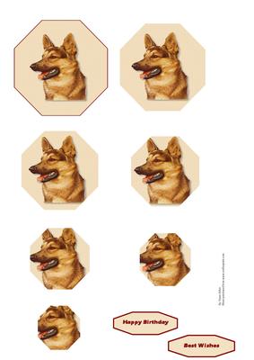 German Shepherd Pyramid Sheet - CUP228468_14 | Craftsuprint