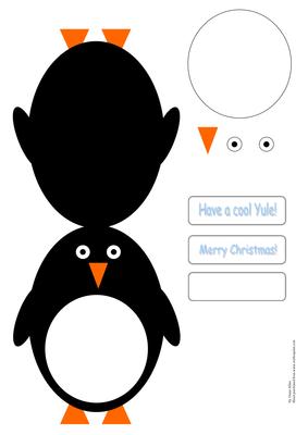 Penguin Shaped Card - CUP85872_14 | Craftsuprint