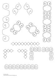 Border and Corner Paper Piercing Templates - Photo by Gwyneth George