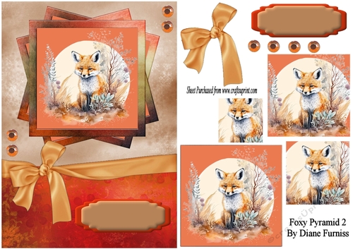 Foxy Pyramid Card 2 - CUP1206414_174 | Craftsuprint