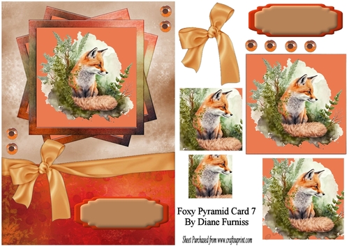 Foxy Pyramid Card 7 - CUP1206419_174 | Craftsuprint