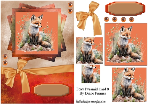 Foxy Pyramid Card 8 - CUP1206420_174 | Craftsuprint