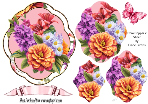 Floral Topper 2 Sheet - CUP1224932_174 | Craftsuprint