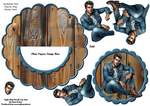 Handsome Fella Step by Step Rocker Card - CUP1288197_174 | Craftsuprint