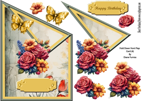 Fold Down Front Flap Card (4) - CUP1306153_174 | Craftsuprint