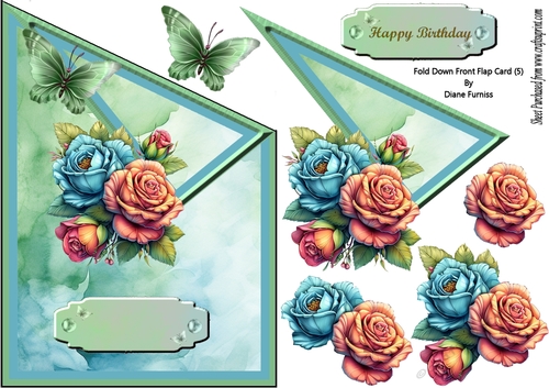 Fold Down Front Flap Card (5) - CUP1306154_174 | Craftsuprint