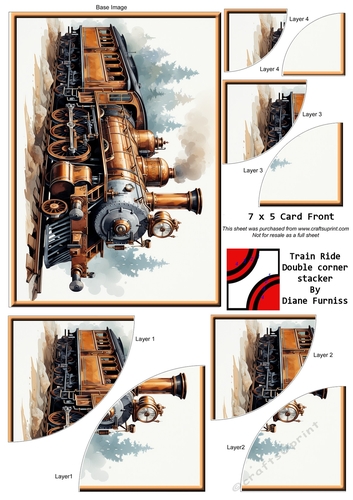 Train Ride Double Corner Stacker Pyramid - CUP1321831_174 | Craftsuprint