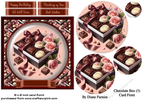 Chocolate Box (3) Card Front - CUP1342239_174 | Craftsuprint