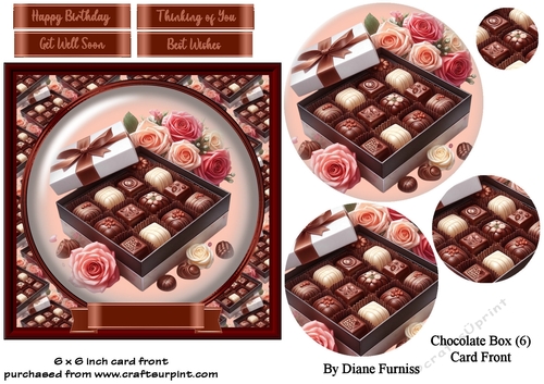 Chocolate Box (6) Card Front - CUP1342242_174 | Craftsuprint