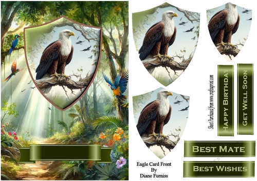 Eagle Card Front - CUP1342459_174 | Craftsuprint