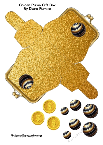 Golden Purse Gift Box - CUP1370341_174 | Craftsuprint