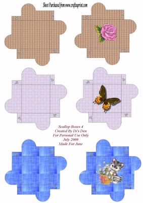 Scallop Boxes 4 - CUP14502_174 | Craftsuprint