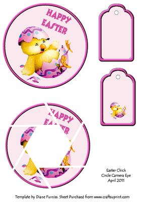 Easter Chick Circle Camera Eye - CUP199221_174 | Craftsuprint