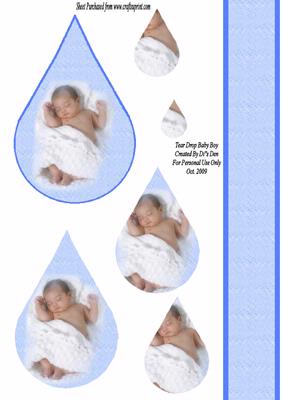Tear Drop Baby Boy - CUP23630_174 | Craftsuprint