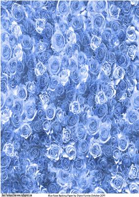 Blue Rose Backing Paper - CUP260750_174 | Craftsuprint