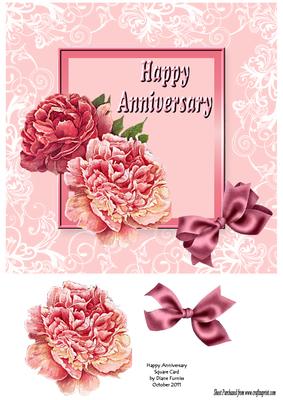 Anniversary Square Card - CUP261073_174 | Craftsuprint