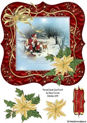Forrest Santa Card Front - CUP262499_174 | Craftsuprint