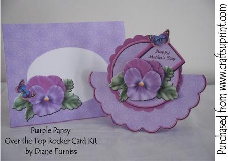 Purple Pansy Over the Top Rocker Kit - CUP300089_174 | Craftsuprint