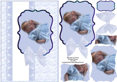 Baby Boy Card Front - CUP340907_174 | Craftsuprint