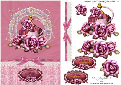 Perfume & Roses Card Front - CUP355047_174 | Craftsuprint