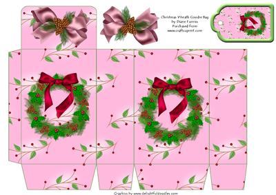 Christmas Wreath Goodie Bag - CUP362491_174 | Craftsuprint
