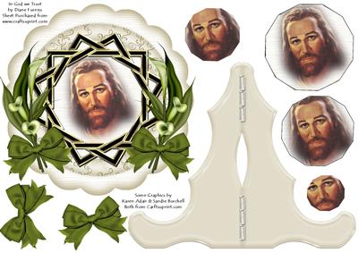 In God We Trust Plate & Stand - CUP387019_174 | Craftsuprint