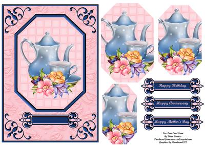 Tea Time Card Front - CUP514448_174 | Craftsuprint