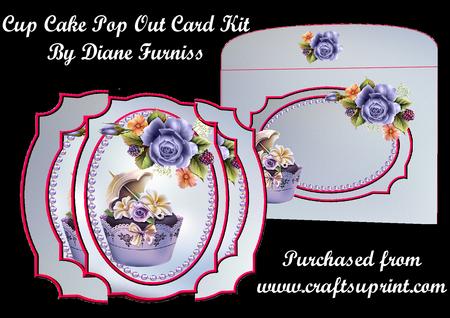 Cup Cake Pop Out Card Kit - CUP514722_174 | Craftsuprint
