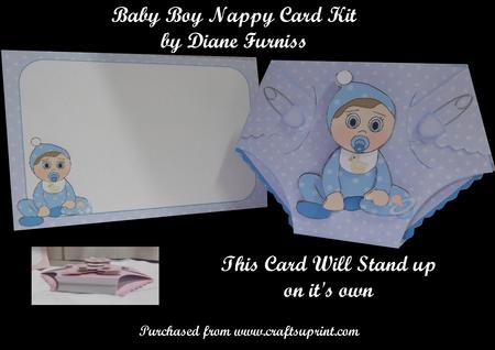 Baby Boy Nappy Card Kit - CUP536431_174 | Craftsuprint
