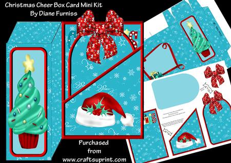 Christmas Cheer Box Card Mini Kit - CUP539485_174 | Craftsuprint