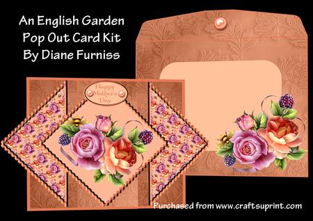 An English Garden Pop Out Card Kit - CUP549499_174 | Craftsuprint