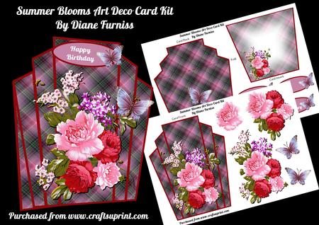 Summer Blooms Art Deco Card Kit - CUP551187_174 | Craftsuprint