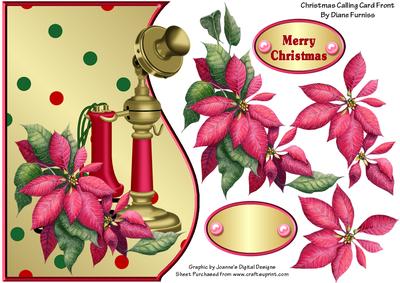 Calling Christmas Card Front - CUP556685_174 | Craftsuprint