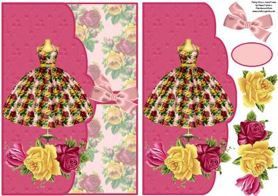 Party Dress Card Front - CUP605061_174 | Craftsuprint