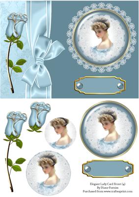 Elegant Lady Card Front (4) - CUP621434_174 | Craftsuprint