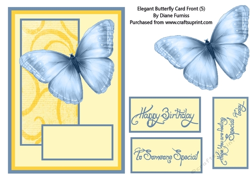 Elegant Butterfly Card Front (5) - CUP788048_174 | Craftsuprint