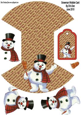 Snowman Wobble Card - CUP91194_174 | Craftsuprint