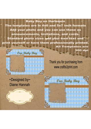 Baby Boy Photo Template - CUP257387_874 | Craftsuprint