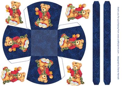 Teddy Bear Christmas Favor Basket - CUP274277_874 | Craftsuprint