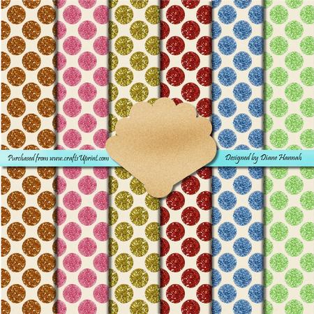Glitter Polka Dots - CUP307872_874 | Craftsuprint