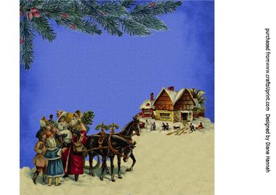 Vintage Scenic Christmas Paper 5 - CUP357741_874 | Craftsuprint